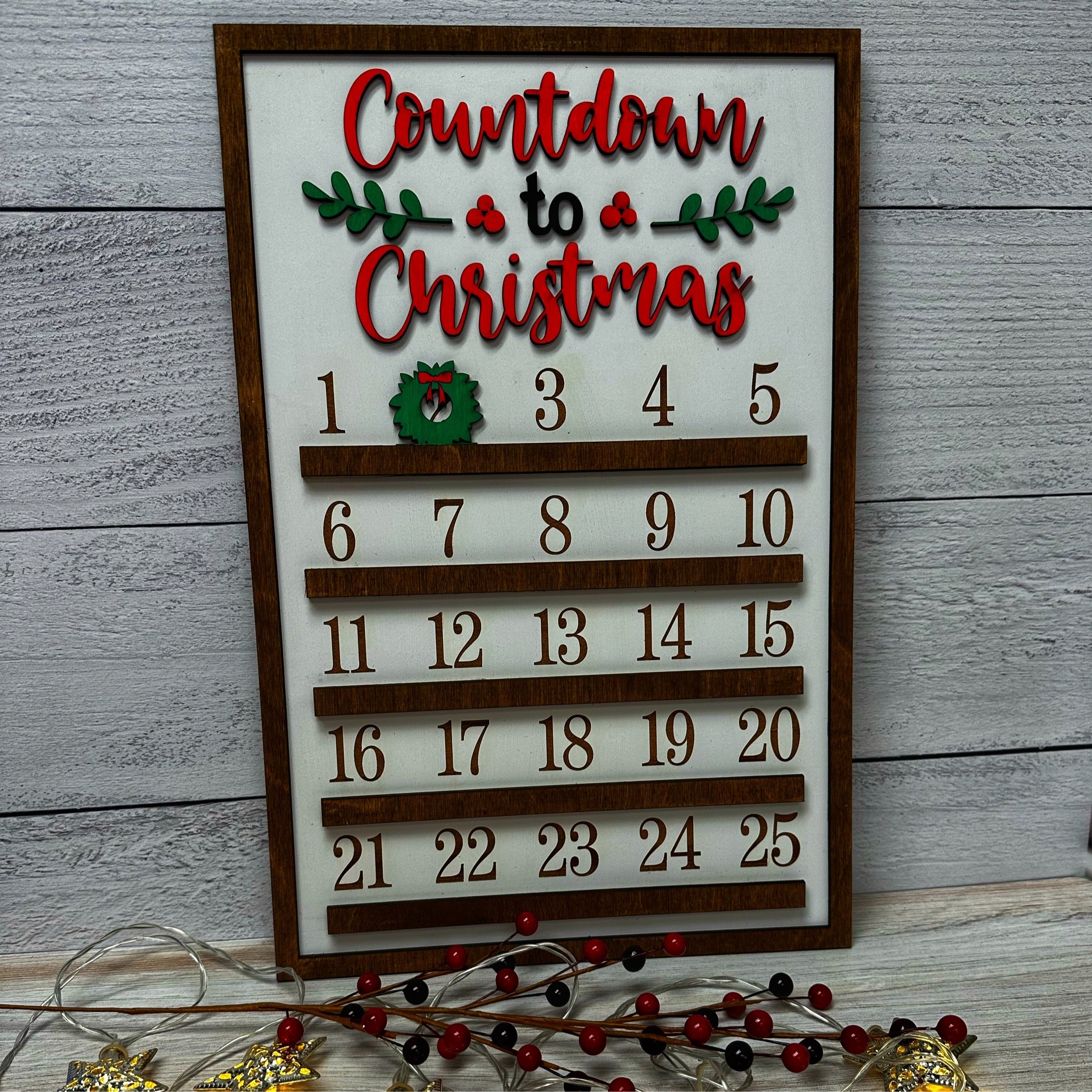 Wreath Christmas Countdown | Soph & Lina Designs